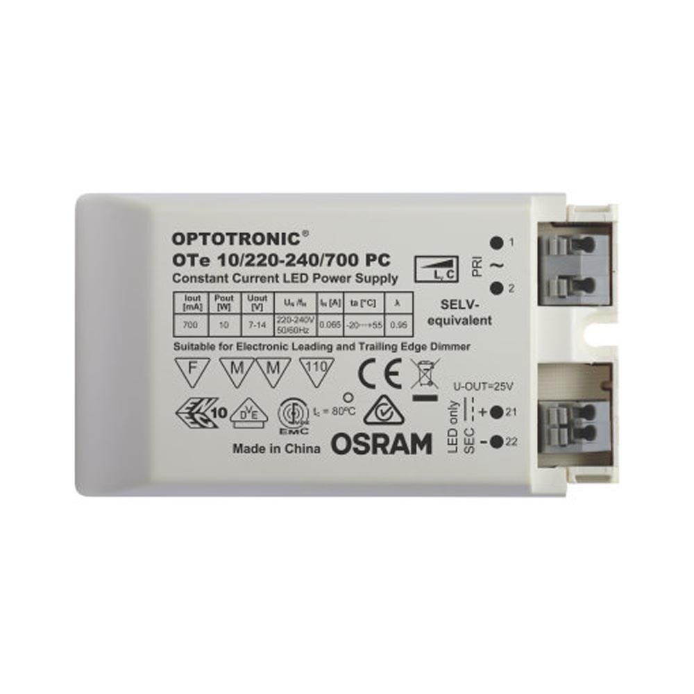 Osram OTe 10W 700mA LED Driver Phase Cut Dimmable Osram OTe 10W 700mA LED Driver Phase Cut Dimmable